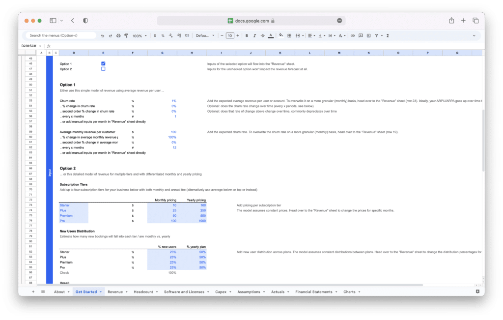 SaaS Financial Model Template (2025) - 10XSheets