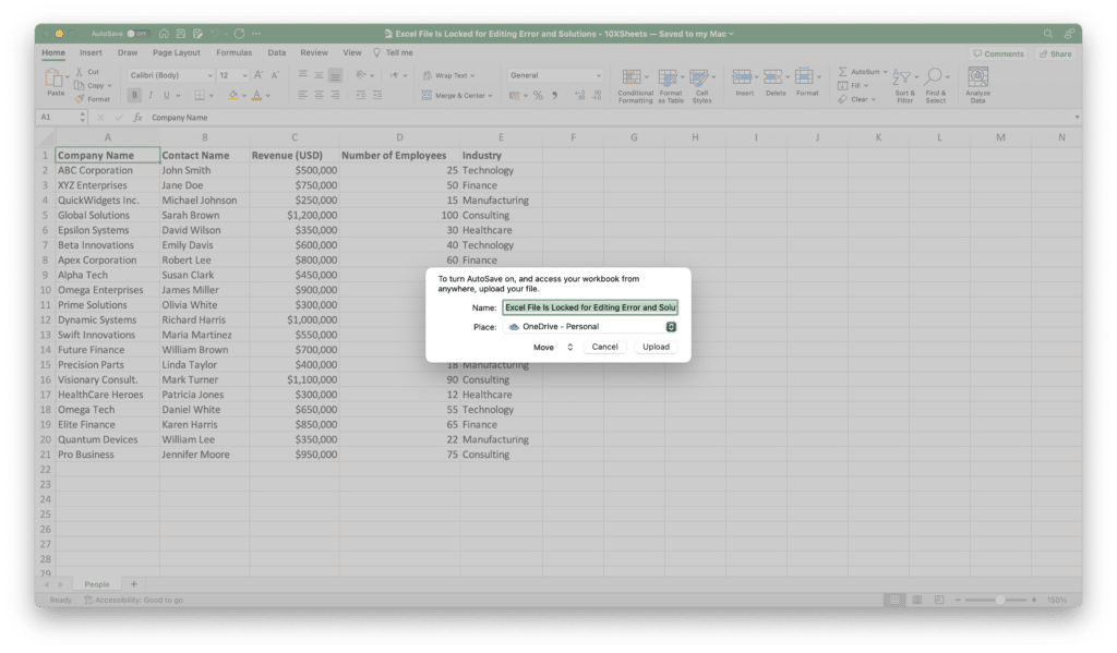 Excel File Is Locked For Editing Error And Solutions 10xsheets