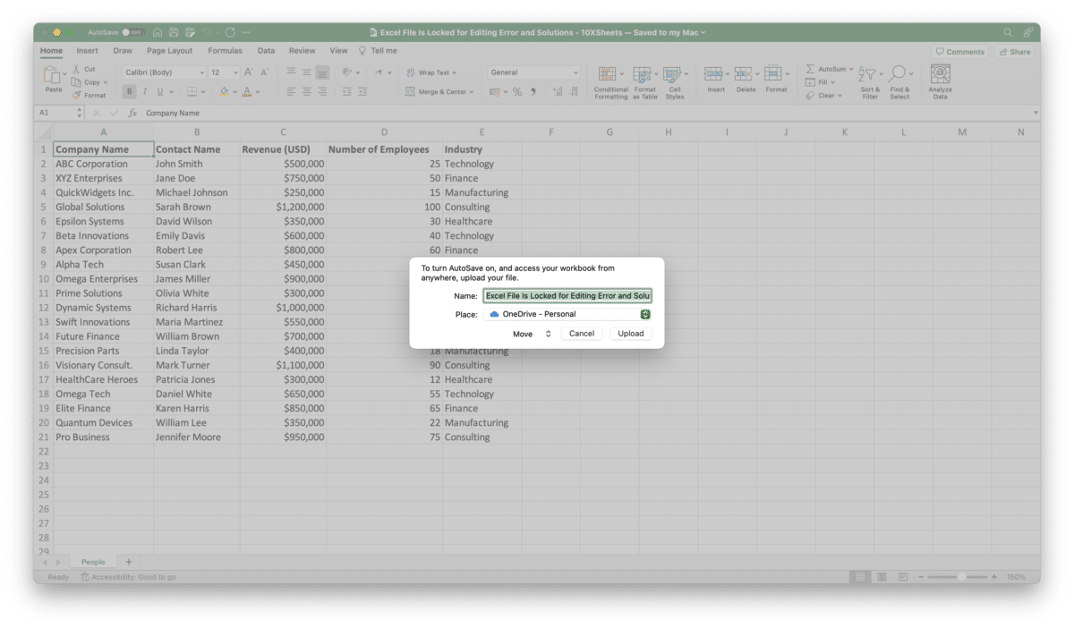 "Excel File Is Locked for Editing" Error and Solutions - 10XSheets