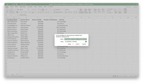 "Excel File Is Locked for Editing" Error and Solutions - 10XSheets