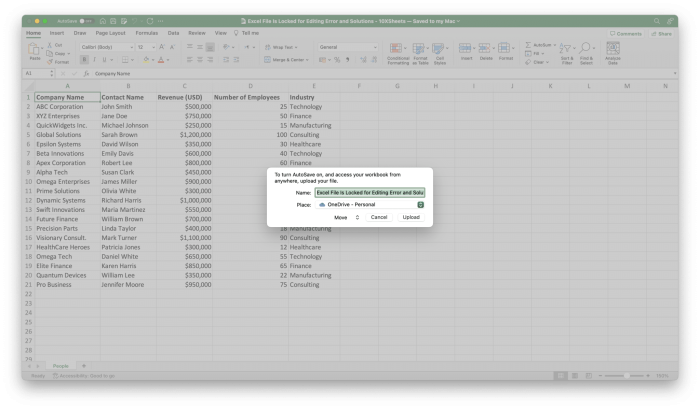 "Excel File Is Locked for Editing" Error and Solutions - 10XSheets
