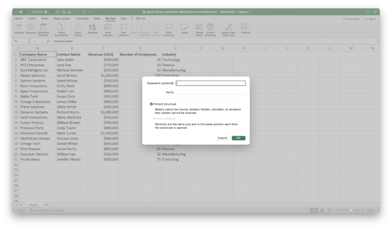 "Excel File Is Locked for Editing" Error and Solutions - 10XSheets