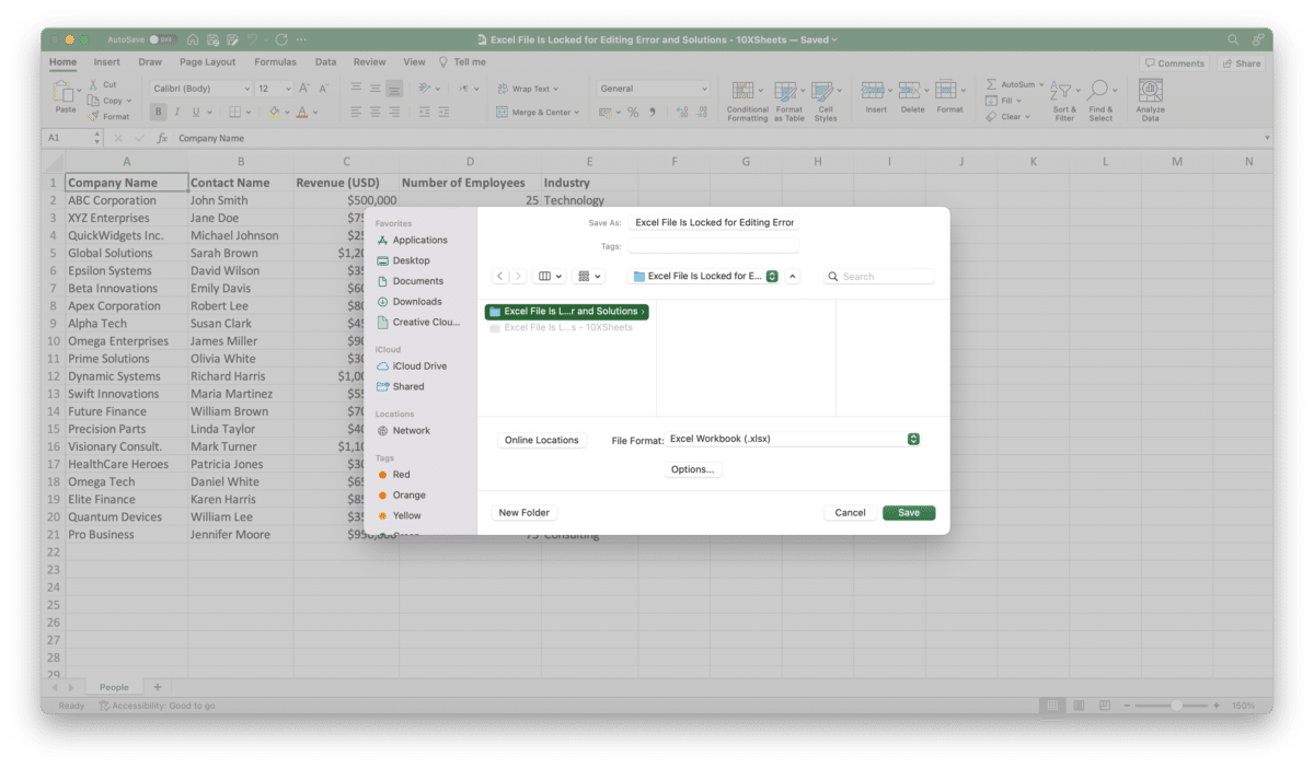 Excel File Is Locked For Editing Error And Solutions 10xsheets