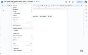 How to Add Bullet Points in Google Sheets (4 Easy Methods) - 10XSheets