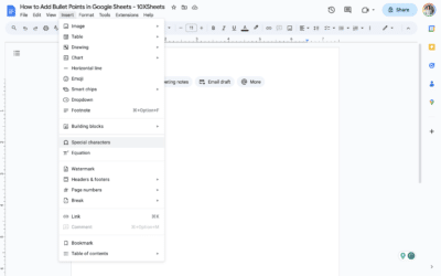 How to Add Bullet Points in Google Sheets (4 Easy Methods) - 10XSheets