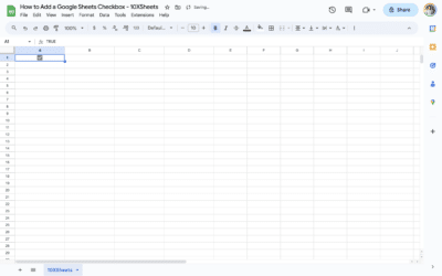 How to Add a Google Sheets Checkbox? (2025 Guide) - 10XSheets