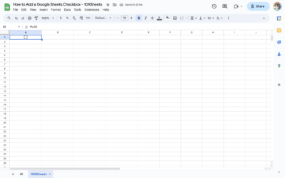 How to Add a Google Sheets Checkbox? (2025 Guide) - 10XSheets