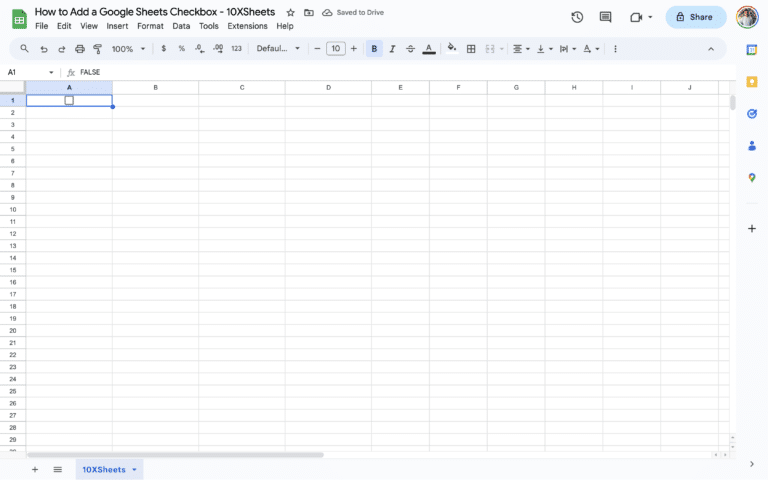 How to Add a Google Sheets Checkbox? (2025 Guide) - 10XSheets