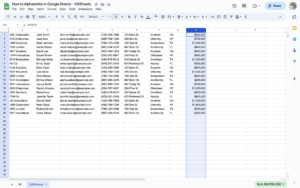How to Alphabetize in Google Sheets (2025 Guide) - 10XSheets