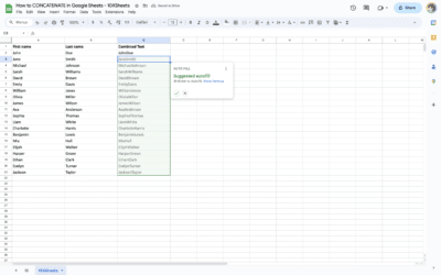 How to CONCATENATE in Google Sheets (Step-by-Step Guide) - 10XSheets
