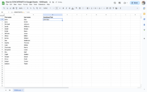 How to CONCATENATE in Google Sheets (Step-by-Step Guide) - 10XSheets