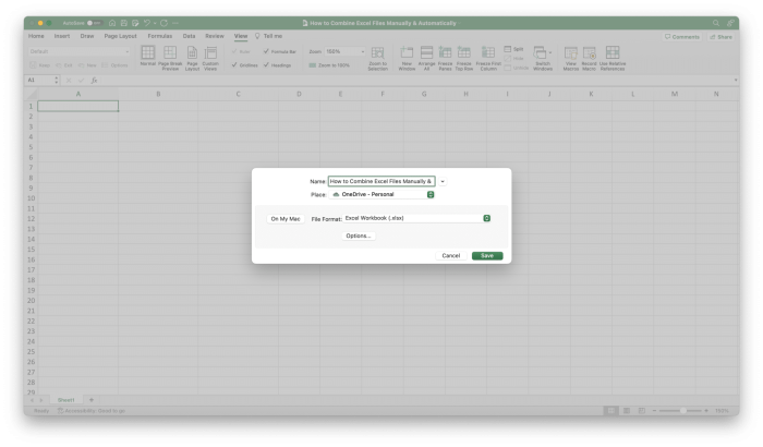 How To Combine Excel Files Manually And Automatically 10xsheets
