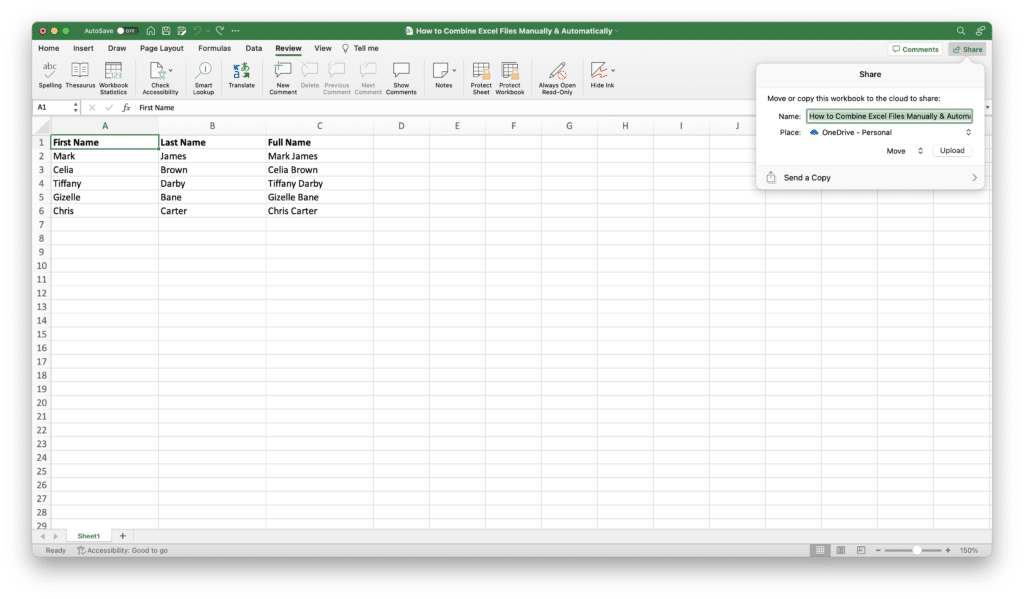 How To Combine Excel Files Manually And Automatically 10xsheets
