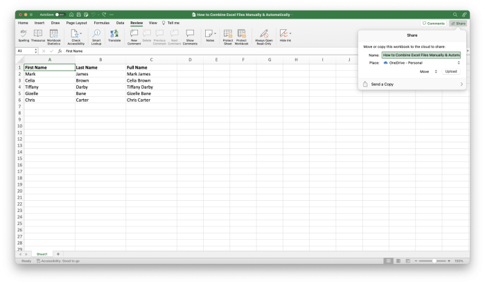 How To Combine Excel Files Manually And Automatically 10xsheets