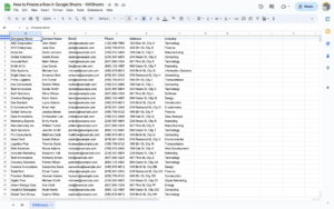 How to Freeze a Row in Google Sheets? (2025 Guide) - 10XSheets
