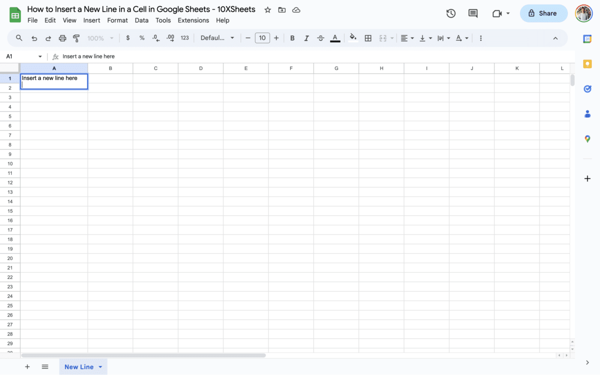 How to Insert a New Line in a Cell in Google Sheets (5 Easy Ways ...