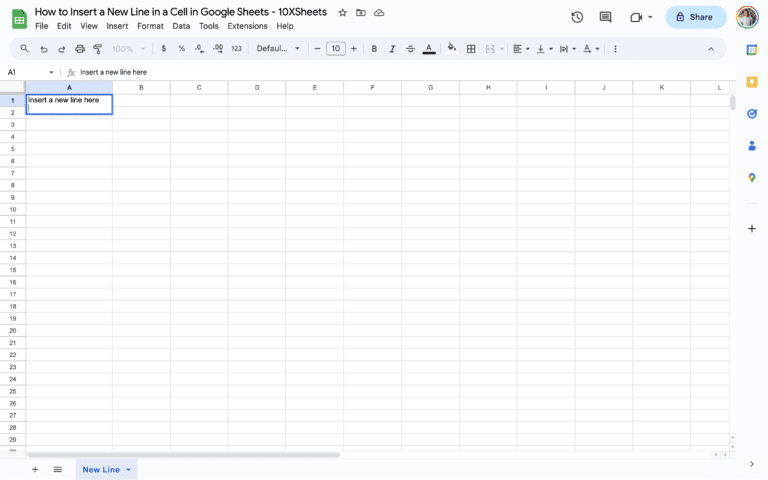 How to Insert a New Line in a Cell in Google Sheets (5 Easy Ways ...