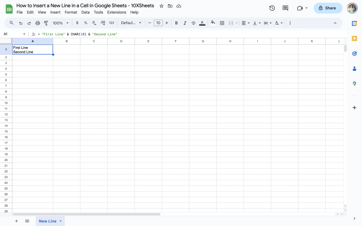 How to Insert a New Line in a Cell in Google Sheets (5 Easy Ways ...
