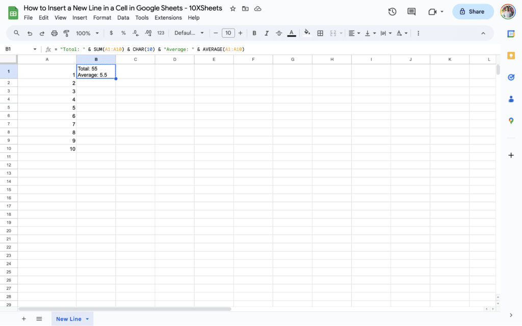 How to Insert a New Line in a Cell in Google Sheets (5 Easy Ways ...