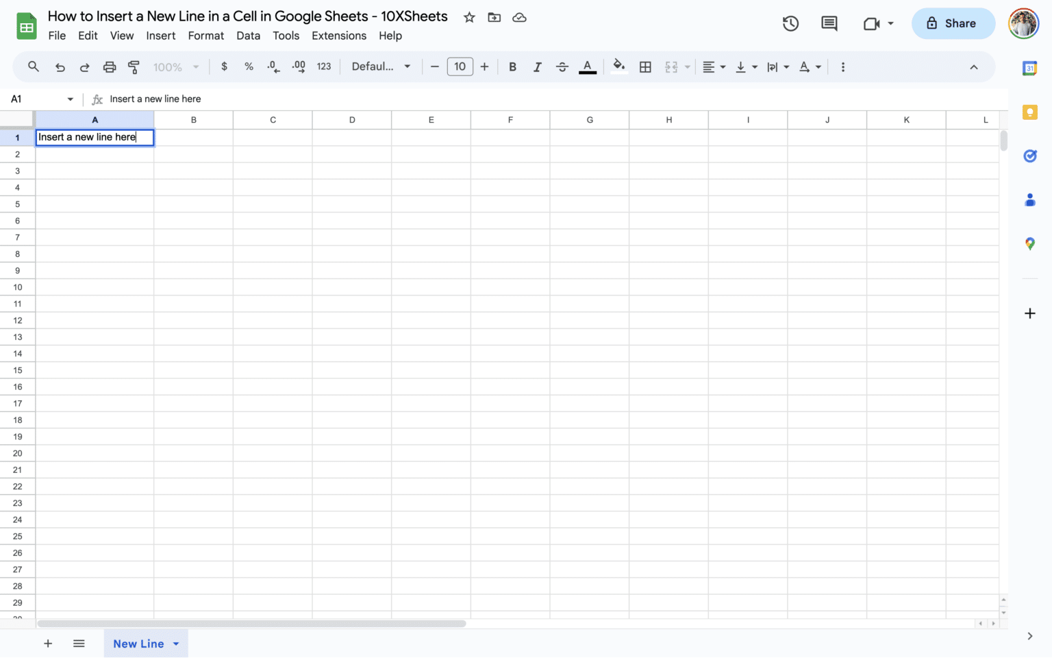 How to Insert a New Line in a Cell in Google Sheets (5 Easy Ways ...