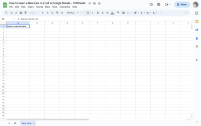How to Insert a New Line in a Cell in Google Sheets (5 Easy Ways) - 10XSheets