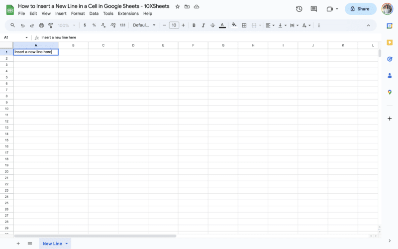 How to Insert a New Line in a Cell in Google Sheets (5 Easy Ways ...