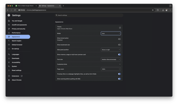 How to Make Google Sheets Dark Mode? 2025 Guide - 10XSheets