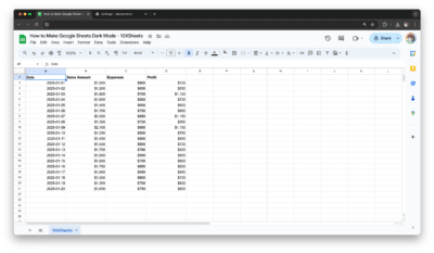 How to Make Google Sheets Dark Mode? 2025 Guide - 10XSheets