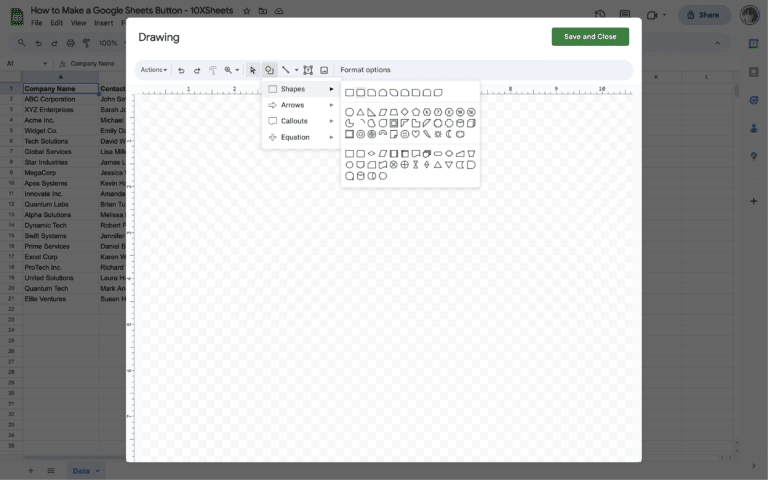 How to Make a Google Sheets Button (Step-by-Step Guide) - 10XSheets