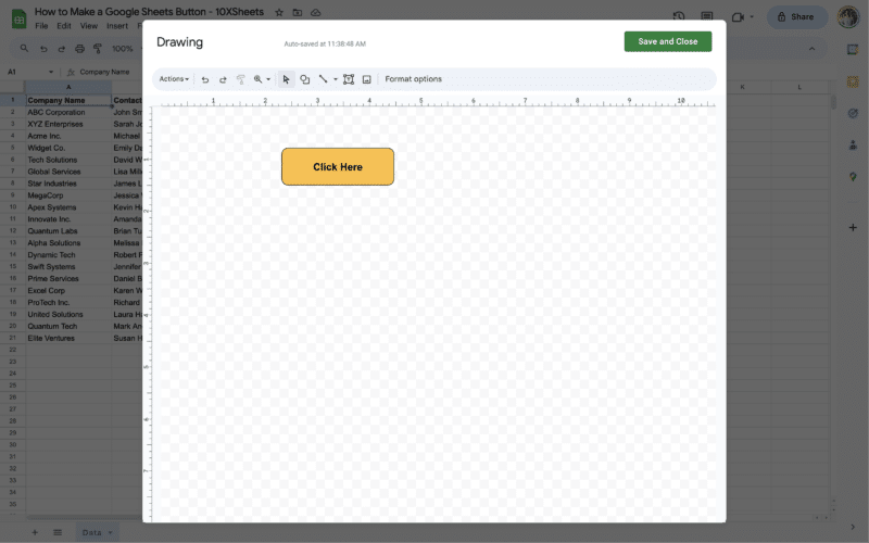 How to Make a Google Sheets Button (Step-by-Step Guide) - 10XSheets