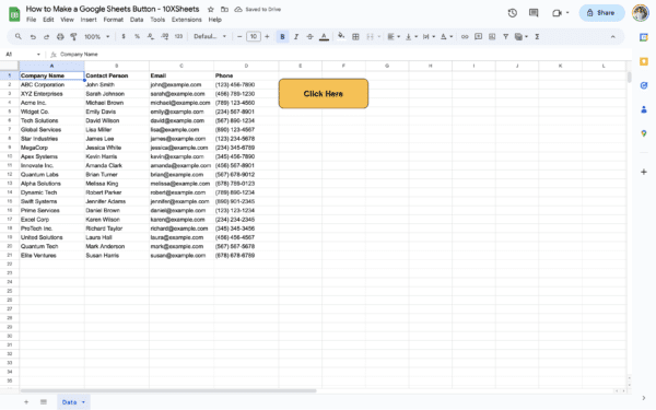 How to Make a Google Sheets Button (Step-by-Step Guide) - 10XSheets