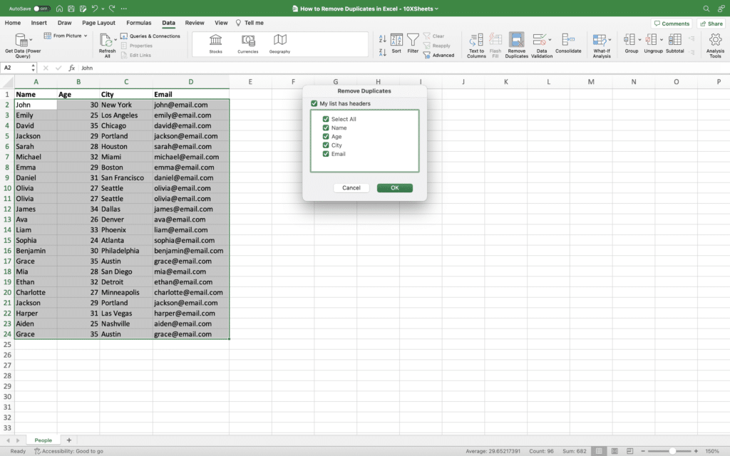 How To Remove Duplicates In Excel 10xsheets
