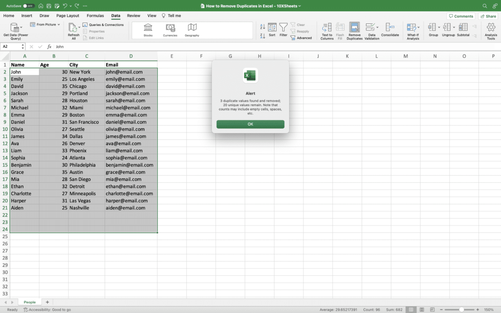 How To Remove Duplicates In Excel 10xsheets