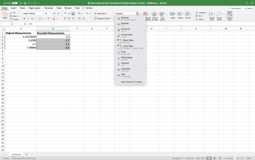 How to Round Up to the Nearest Whole Number in Excel? - 10XSheets