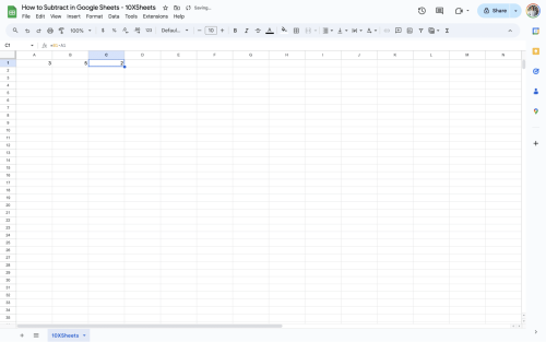 How to Subtract in Google Sheets? Multiple Cells and Columns - 10XSheets