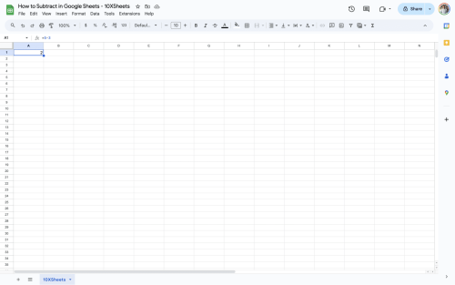 How to Subtract in Google Sheets? Multiple Cells and Columns - 10XSheets