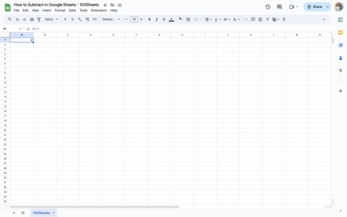 How to Subtract in Google Sheets? Multiple Cells and Columns - 10XSheets
