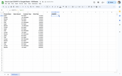 How to Use COUNTIF in Google Sheets (With Multiple Criteria) - 10XSheets