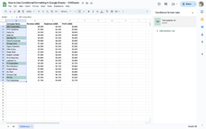 How to Use Conditional Formatting in Google Sheets (2025 Guide) - 10XSheets