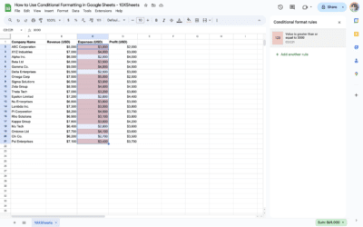 How to Use Conditional Formatting in Google Sheets (2025 Guide) - 10XSheets