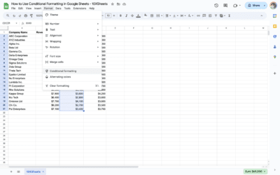 How to Use Conditional Formatting in Google Sheets (2025 Guide) - 10XSheets
