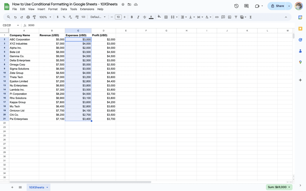 How to Use Conditional Formatting in Google Sheets (2025 Guide) - 10XSheets