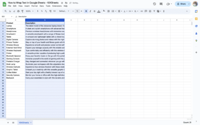 How to Wrap Text in Google Sheets: Step-By-Step Guide - 10XSheets