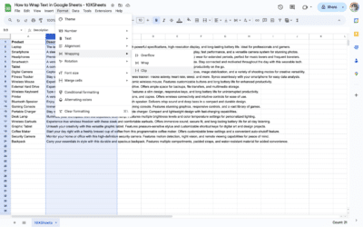 How to Wrap Text in Google Sheets: Step-By-Step Guide - 10XSheets
