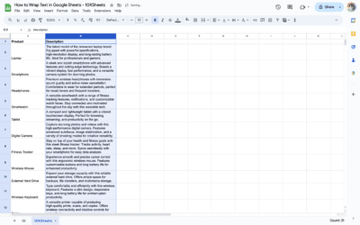 How to Wrap Text in Google Sheets: Step-By-Step Guide - 10XSheets