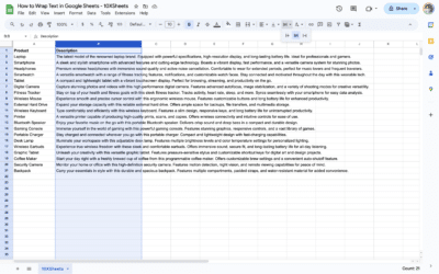 How to Wrap Text in Google Sheets: Step-By-Step Guide - 10XSheets
