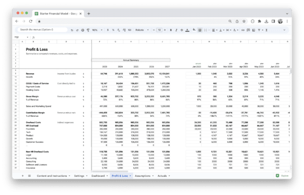 Startup Financial Model Template (2025) - 10XSheets