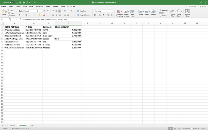 Transfer Data From One Excel Worksheet to Another Automatically - 10XSheets