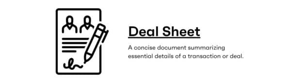 What is a Deal Sheet? Definition, Types, Examples - 10XSheets
